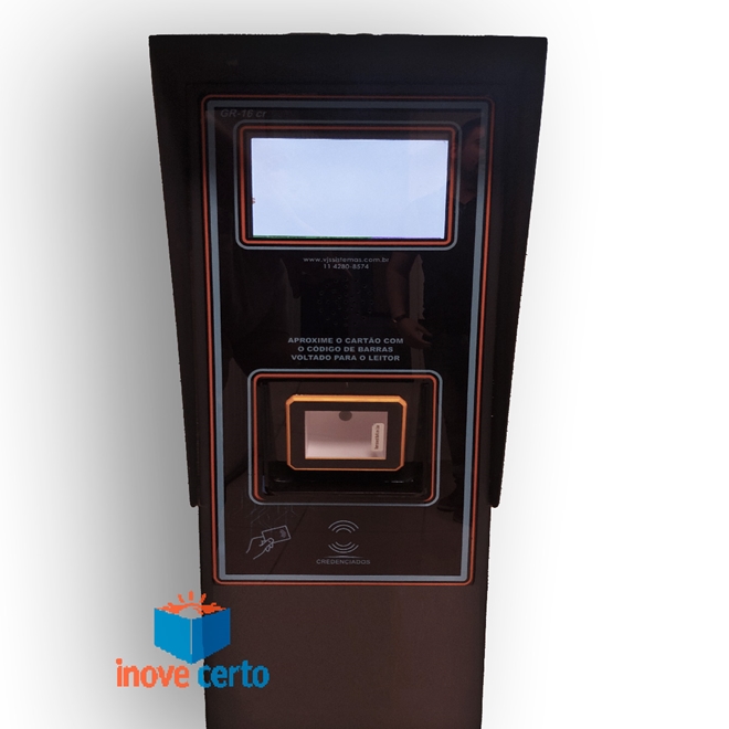 Totem Leitor de Tickets, Código de Barras e QR-Code - Totem Leitor de ...